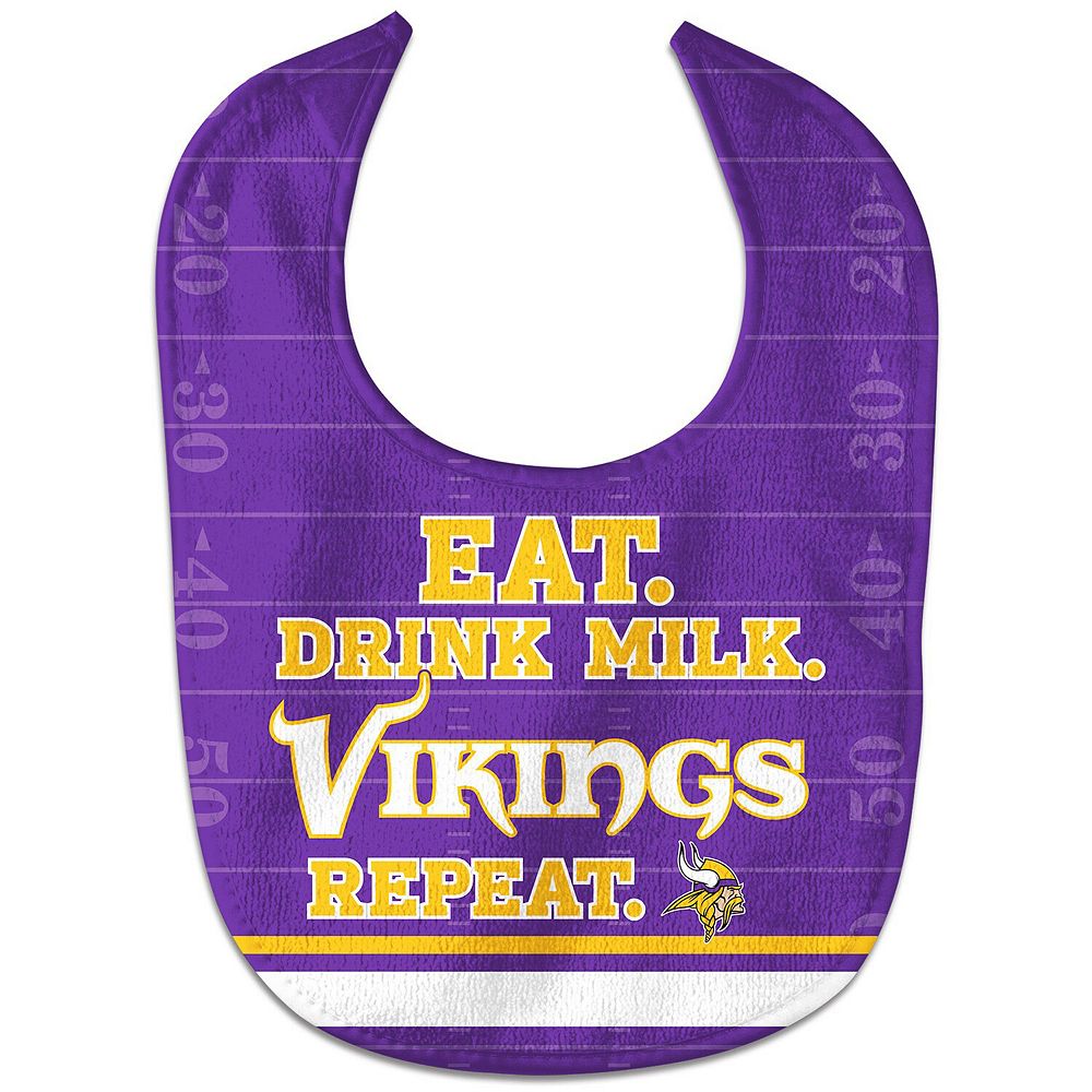 Newborn & Infant WinCraft Minnesota Vikings Eat. Drink. Repeat. All-Pro Bib