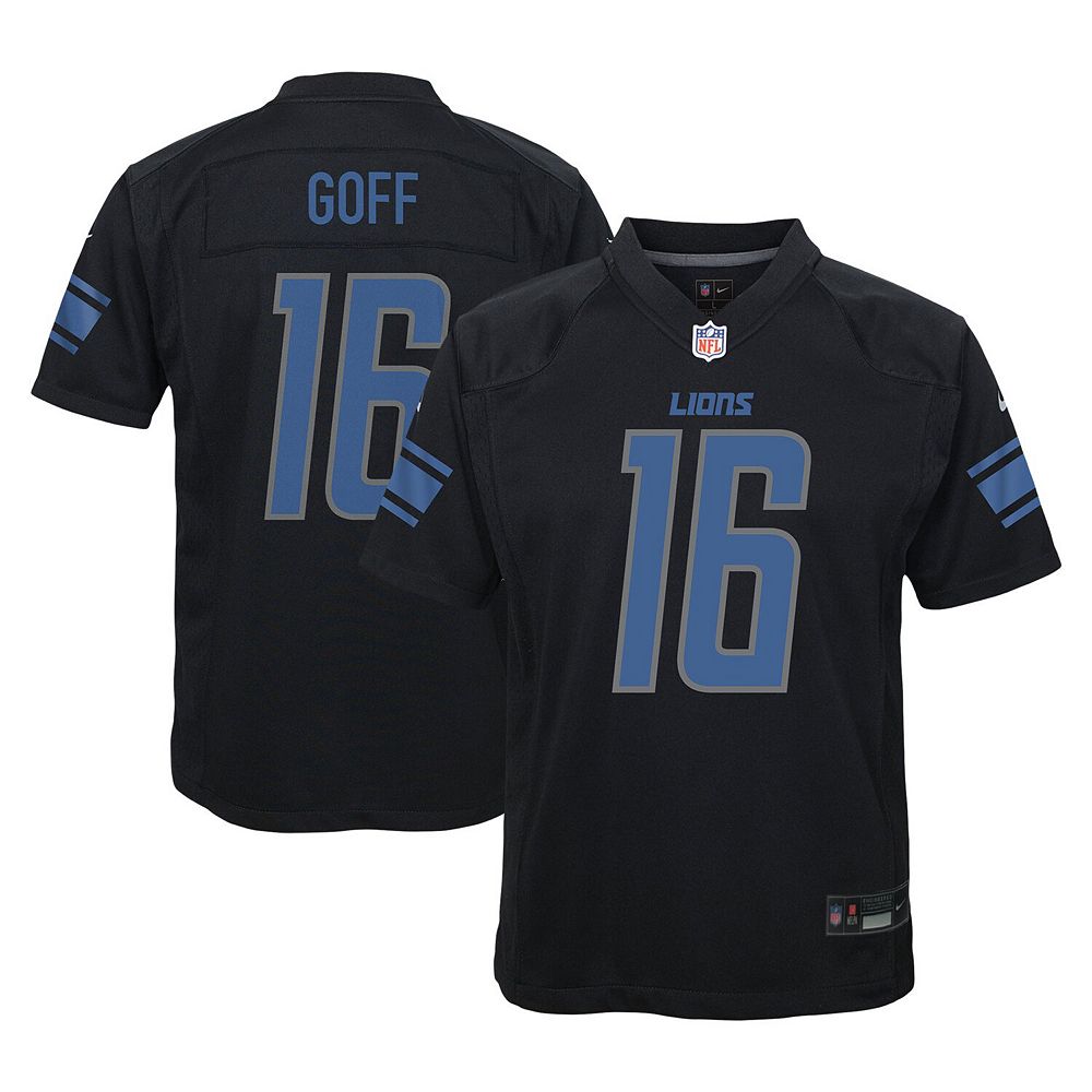 Youth Nike Jared Goff Black Detroit Lions Game Jersey