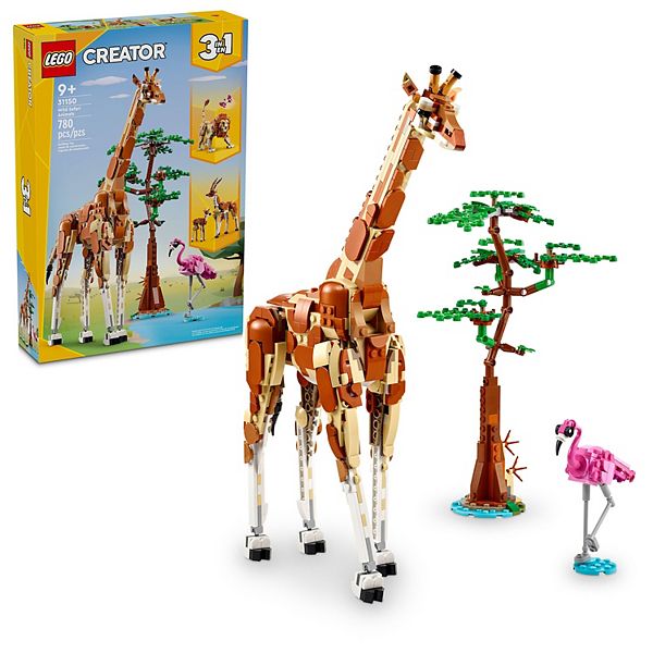 LEGO Creator 3 in 1 Wild Safari Animals Set, Giraffe, Gazelles or Lion ...