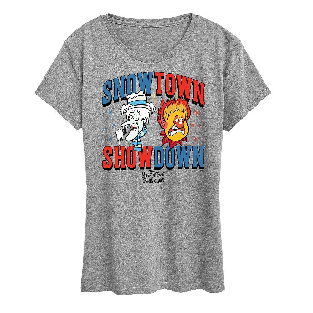 Women's The Year Without Santa Claus Snow Town Showdown Graphic Tee