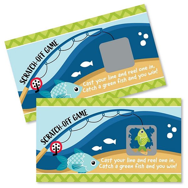 Big Dot Of Happiness Let's Go Fishing - Fish Themed Party Game Scratch ...