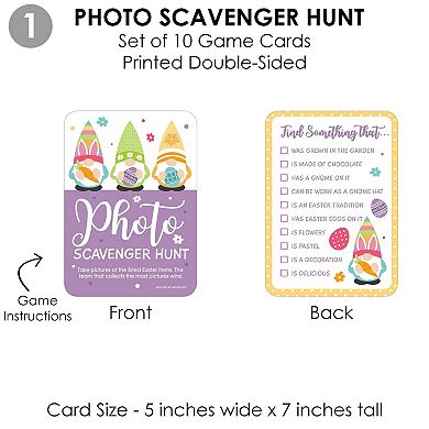 Big Dot Of Happiness Easter Gnomes 4 Spring Bunny Party Games 10 Cards ...