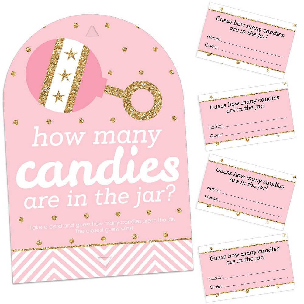 Big Dot Of Happiness Hello Little One Pink Girl Baby Shower Game Candy ...