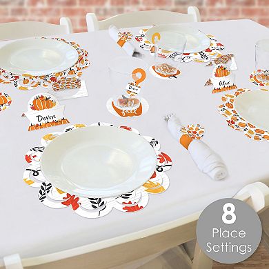 Big Dot Of Happiness Fall Pumpkin Thanksgiving Charger & Table Decor ...