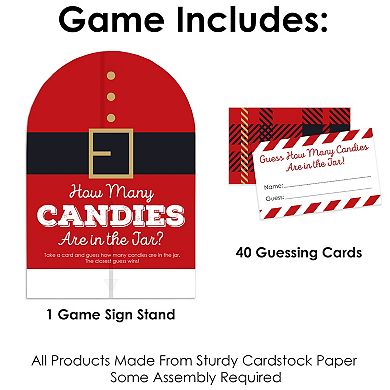 Big Dot Of Happiness Jolly Santa Claus Christmas Party - Candy Guessing ...