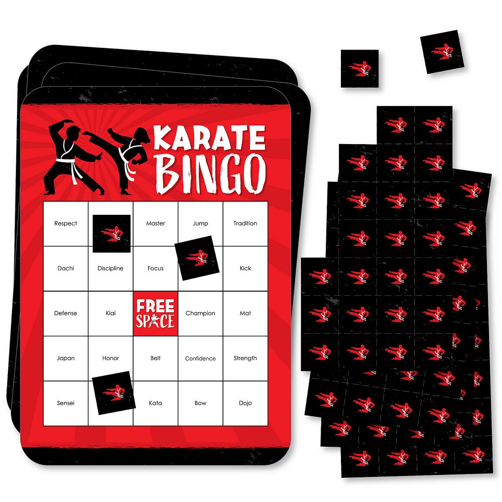 Big Dot Of Happiness Karate Master Cards & Markers Martial Arts Party ...