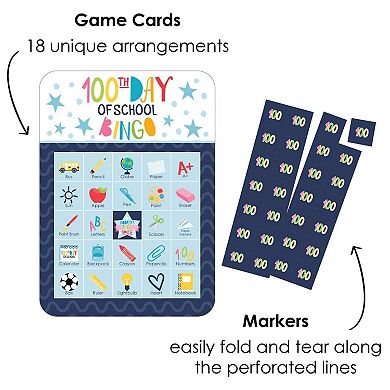 Big Dot Of Happiness Happy 100th Day Of School Picture Cards & Markers ...