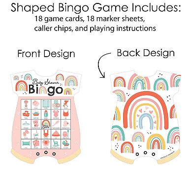 Big Dot Of Happiness Hello Rainbow Picture Bingo Boho Baby Shower ...