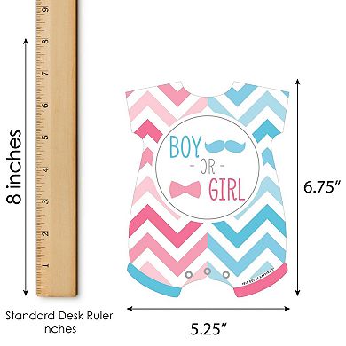Big Dot Of Happiness Chevron Gender Reveal Picture Cards/markers Baby ...