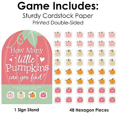 Big Dot Of Happiness Girl Little Pumpkin Scavenger Hunt 1 Stand & 48 ...