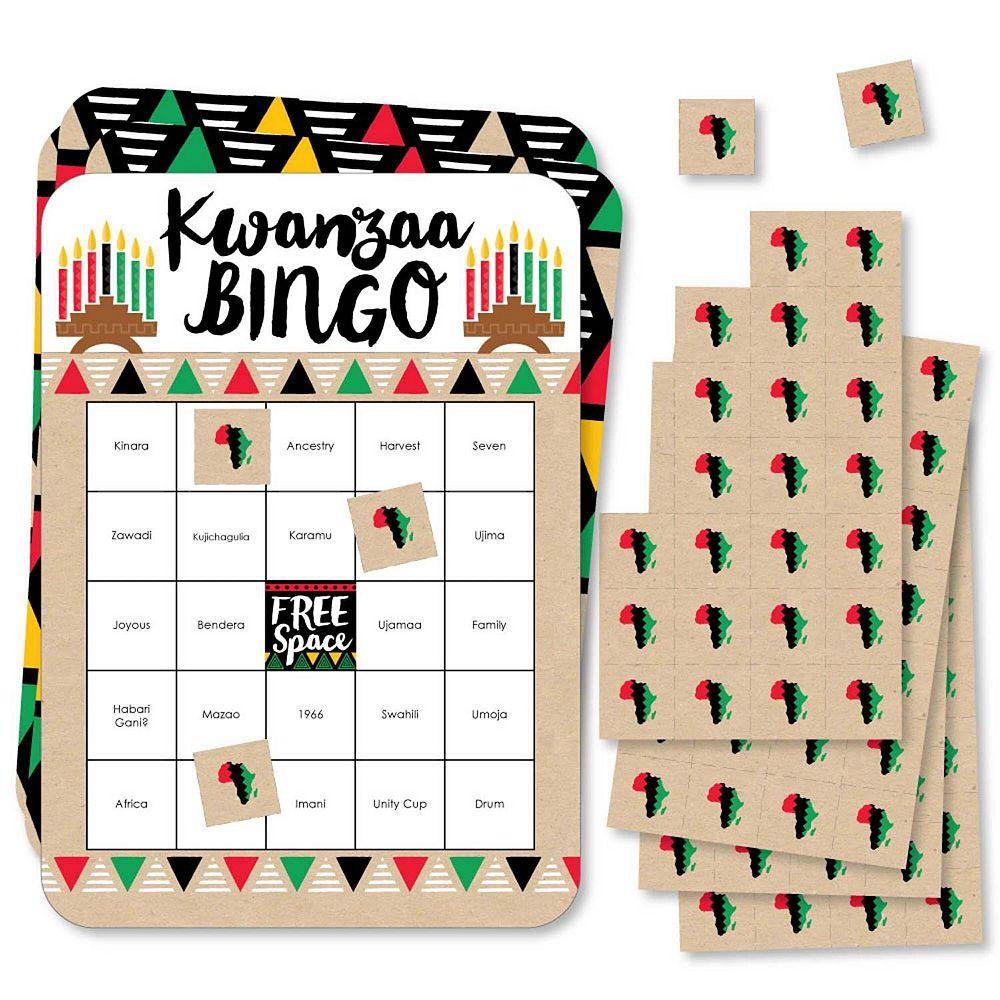 Big Dot Of Happiness Happy Kwanzaa - Bingo Cards And Markers - Party ...