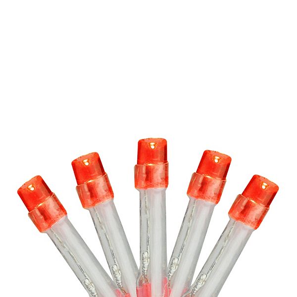 15 Battery Operated Orange LED Micro Wide Angle Mini Christmas Lights ...