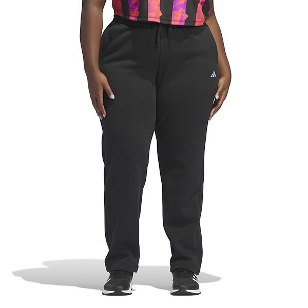 Plus Size adidas Essentials Feel Cozy Open Hem Sportswear Pants