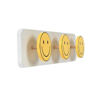 Smiley Face 3-Hook Wall Decor