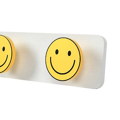 Smiley Face 3-Hook Wall Decor