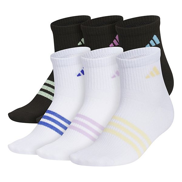 Girl's adidas 6-Pack Superlite Quarter Socks