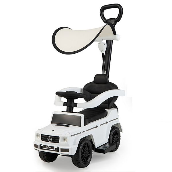 3-In-1 Ride on Push Car Mercedes Benz G350 Stroller Sliding Car with Canopy