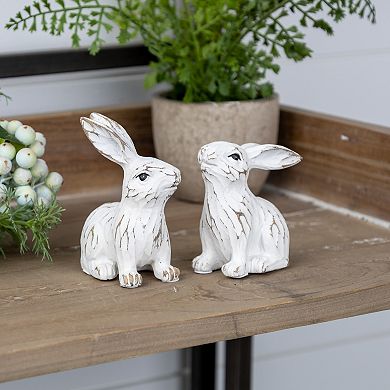 Melrose 6-Piece Carved Bunny Figurine Table Decor