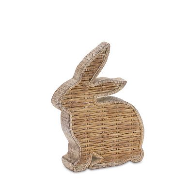 Melrose 2-Piece Wicker Rabbit Outline Table Decor