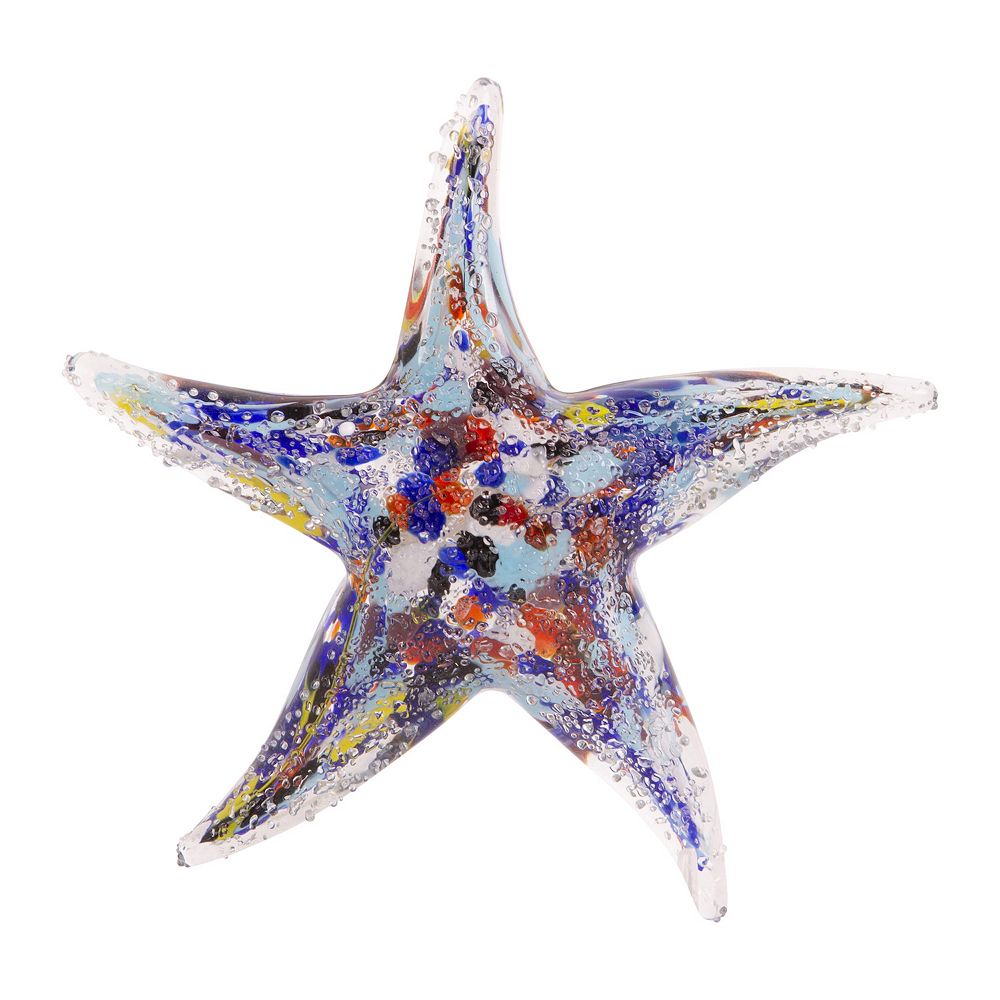 Everyday Decor Blue Glass Starfish Table Decor