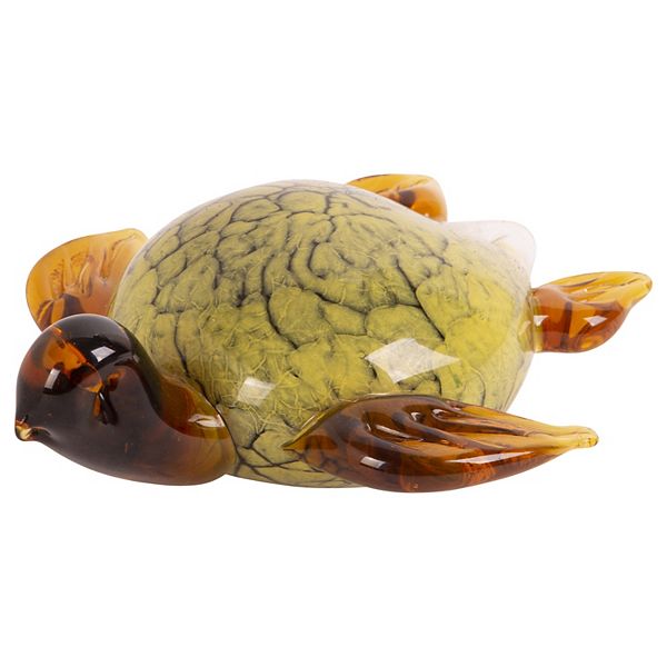 Home Essentials Green Glass Turtle Table Décor