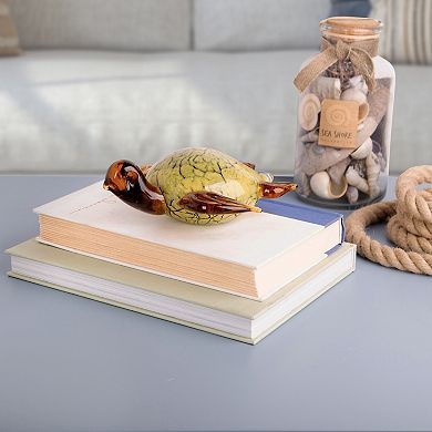 Home Essentials Green Glass Turtle Table Décor