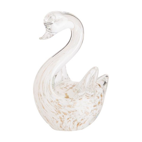 Home Essentials Glass Swan Table Décor