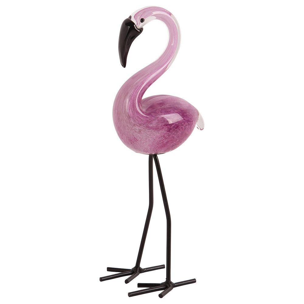 Home Essentials Glass Flamingo Table Décor