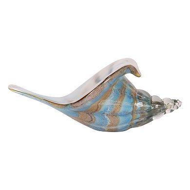 Everyday Decor Glass Conch Shell - Blue