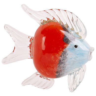 Home Essentials Orange Glass Fish Table Décor