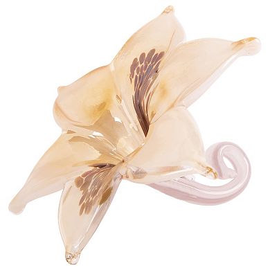 Everyday Decor Peach Glass Flower Table Decor