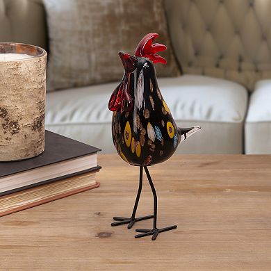 Home Essentials Brown Glass Rooster Table Décor