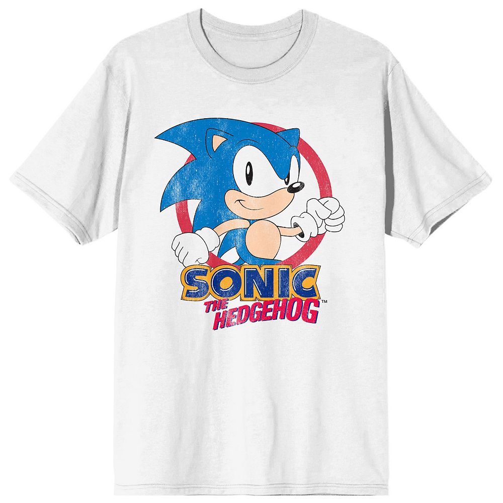 Juniors' Sonic The Hedgehog Distressed Graphic Tee