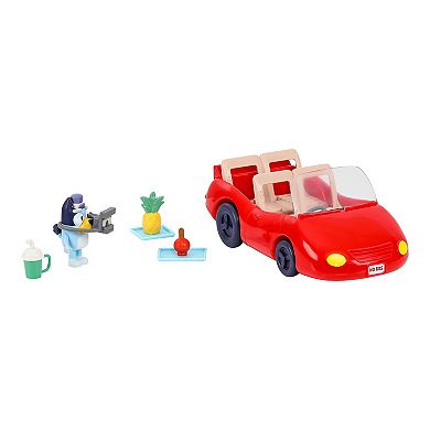 Bluey S9 Bluey's Escape Convertible Car Toy and Figurine Set