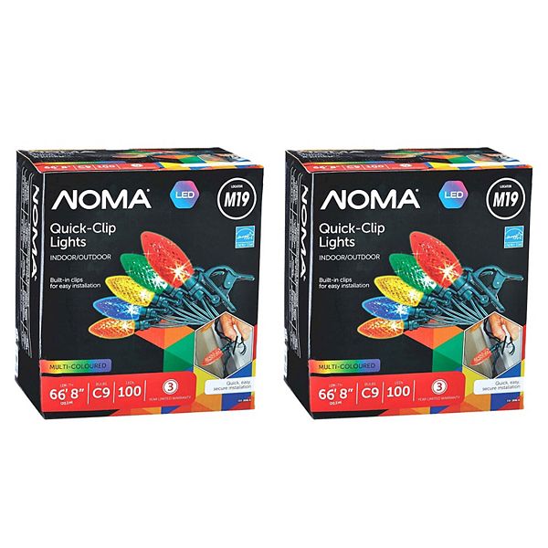Noma Quick Clip 100 Led C9 Lights For Indoor & Outdoor Use, Multicolor ...