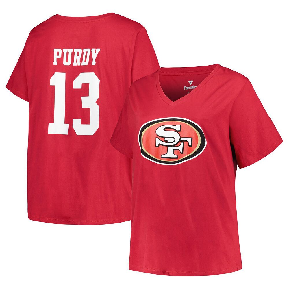Women's Brock Purdy Scarlet San Francisco 49ers Plus Size Fair Catch ...