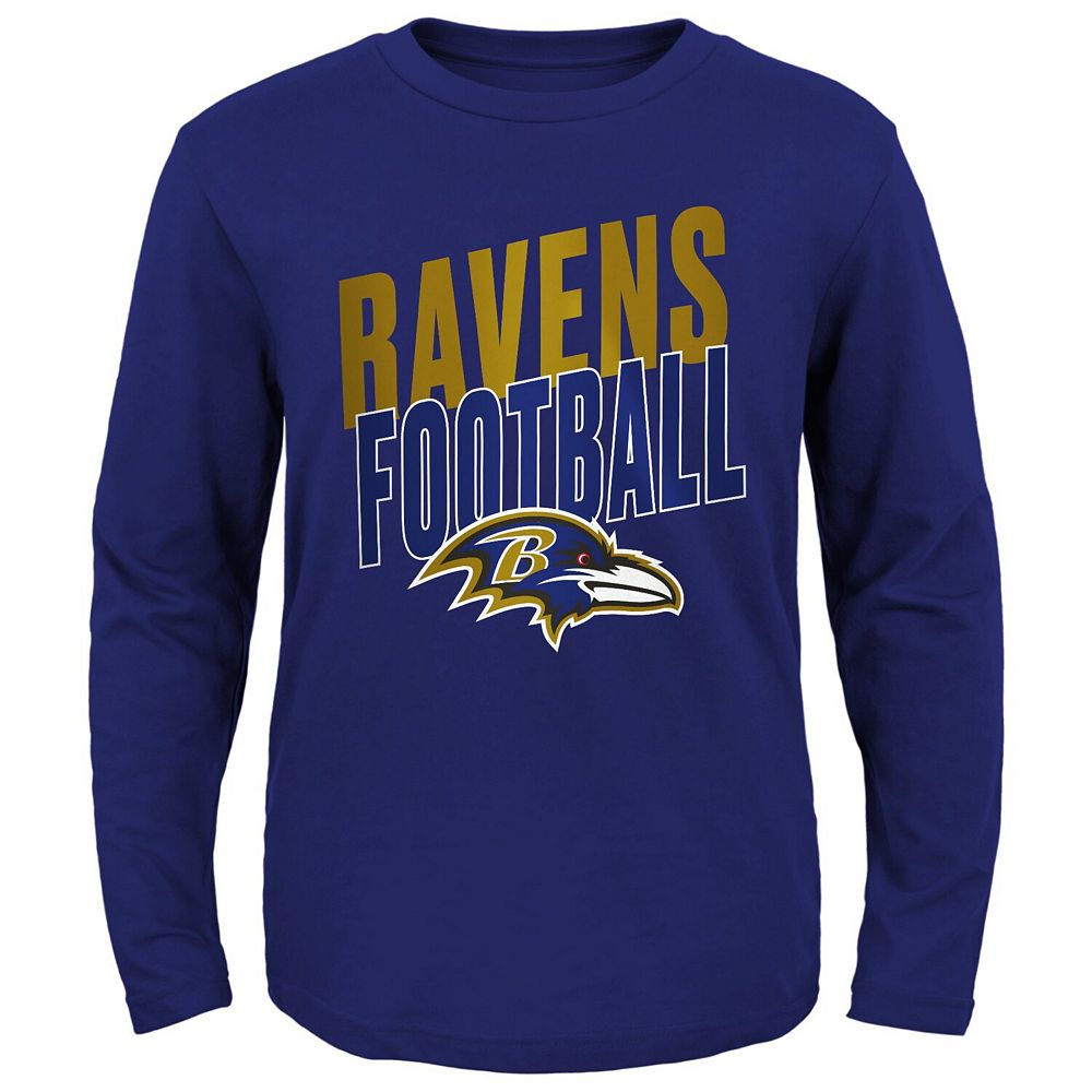 Youth Purple Baltimore Ravens Showtime Long Sleeve T-Shirt