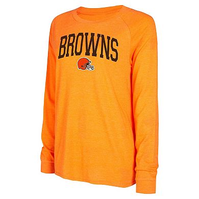 Women's Concepts Sport Gray/Orange Cleveland Browns Raglan Long Sleeve ...