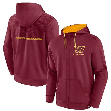 Men's Fanatics Branded Burgundy Washington Commanders Defender Evo Full-Zip Hoodie