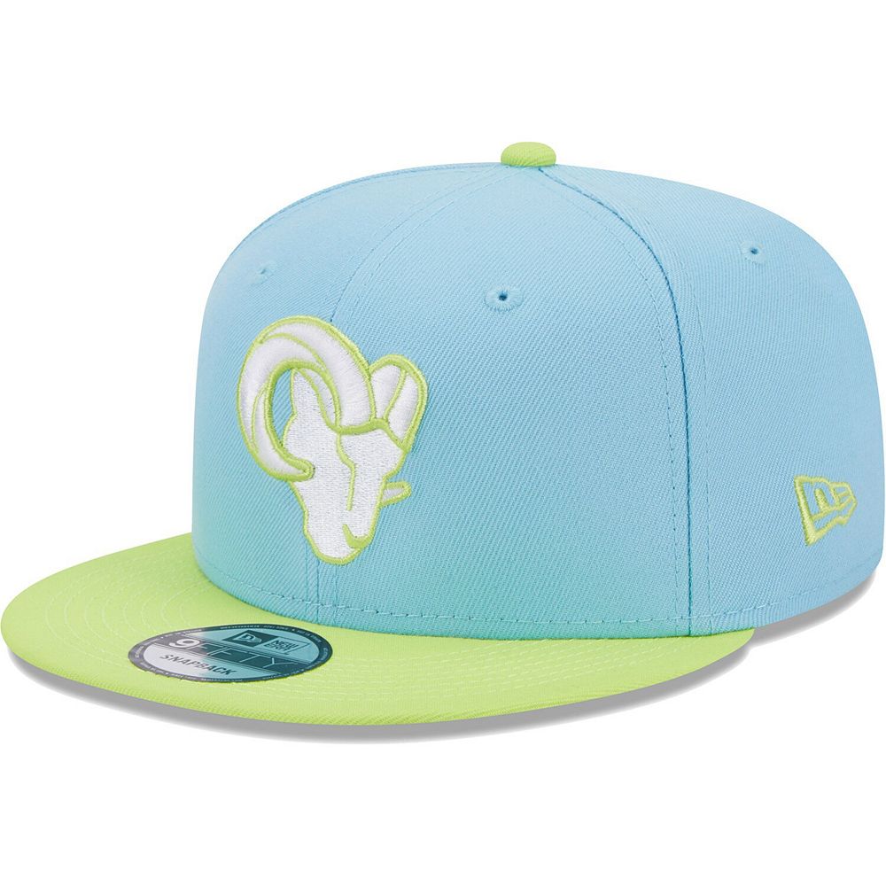 Men's New Era Light Blue/Neon Green Los Angeles Rams Two-Tone Color ...