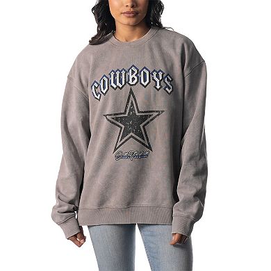 Unisex The Wild Collective Gray Dallas Cowboys Distressed Pullover ...