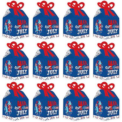 Big Dot Of Happiness Firecracker 4th Of July - Square Favor Gift Boxes ...