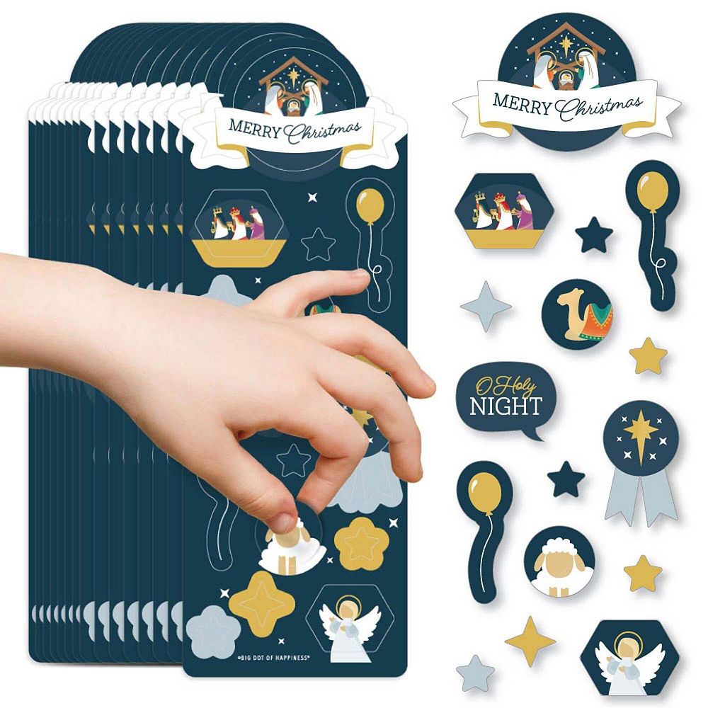 Big Dot Of Happiness Holy Nativity Religious Christmas - Kids Stickers ...