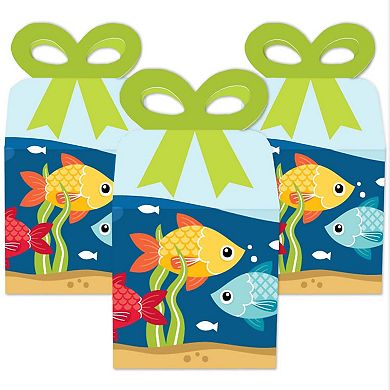 Big Dot Of Happiness Let's Go Fishing - Square Favor Gift Boxes - Fish ...