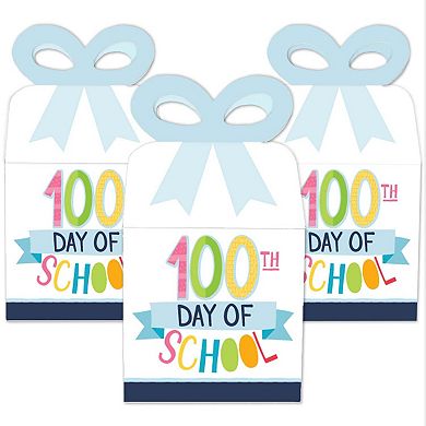 Big Dot Of Happiness Happy 100th Day Of School Square Favor Gift Box ...
