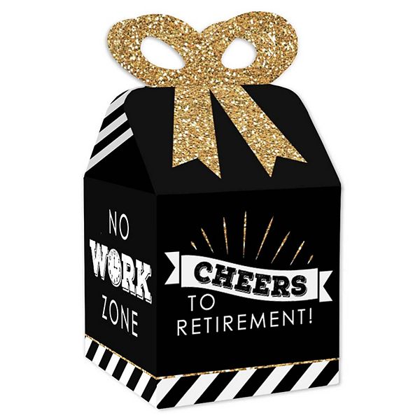 Big Dot Of Happiness Happy Retirement Square Favor Gift Box Retirement ...