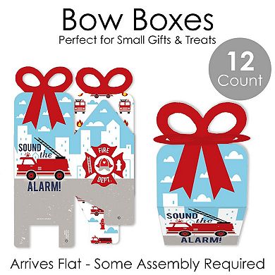 Big Dot Of Happiness Fired Up Fire Truck Square Favor Gift Boxes ...