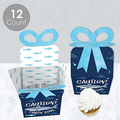 Big Dot Of Happiness Shark Zone - Square Favor Gift Boxes - Jawsome ...