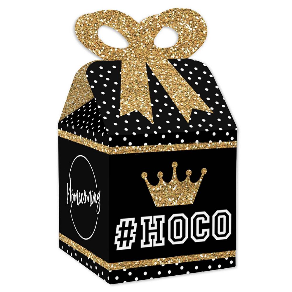 Big Dot Of Happiness Hoco Dance - Square Favor Gift Boxes - Homecoming ...
