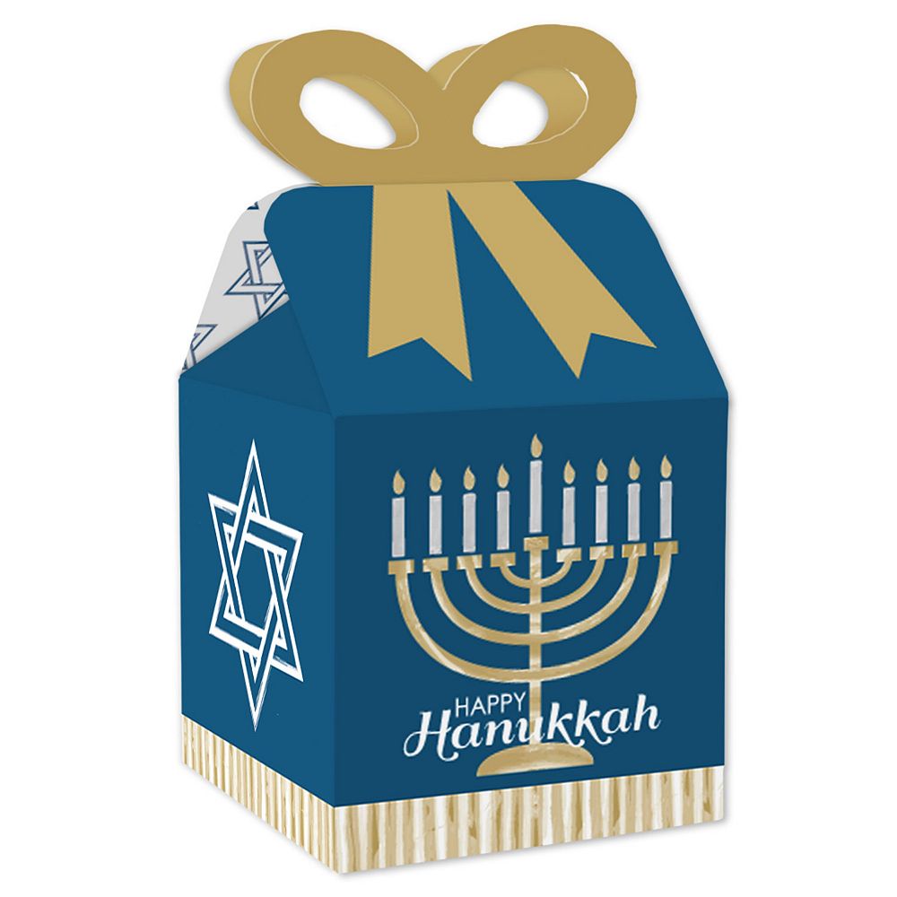 Big Dot Of Happiness Happy Hanukkah Square Favor Gift Boxes Chanukah ...